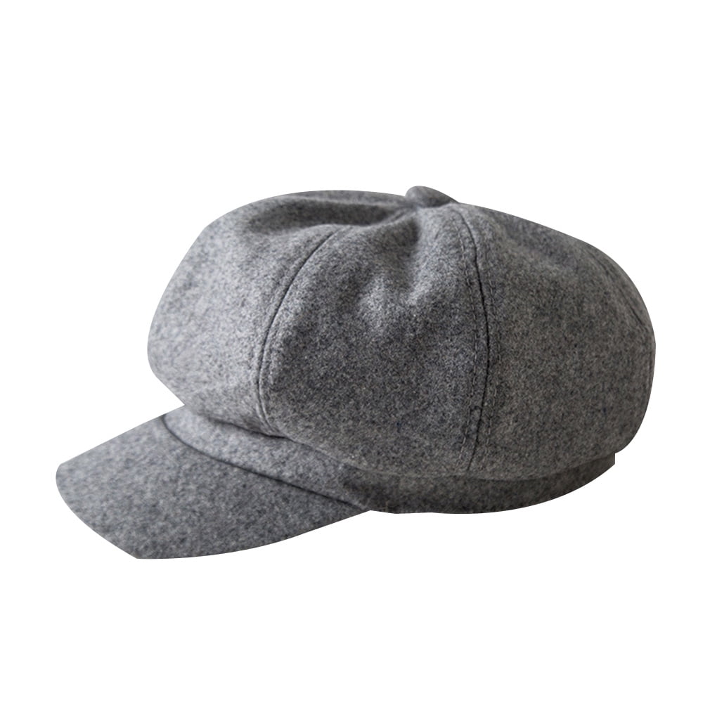 Women Retro Octagonal Hat Autumn Winter Warm Woolen Painter Beret ...