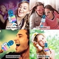 4 in 1 Karaoke Wireless Microphone with LED Lights,Portable Microphone ...