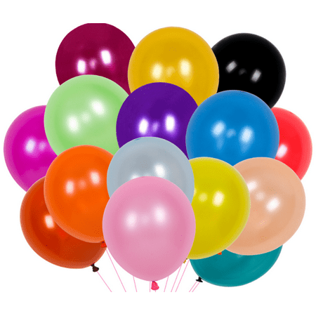 Lepai 100 Balloons Assorted Color 10 Inches Rainbow Latex Balloons ...