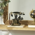 DecMode Vintage Telephone Accent Décor with Tarnish Black and Brass ...