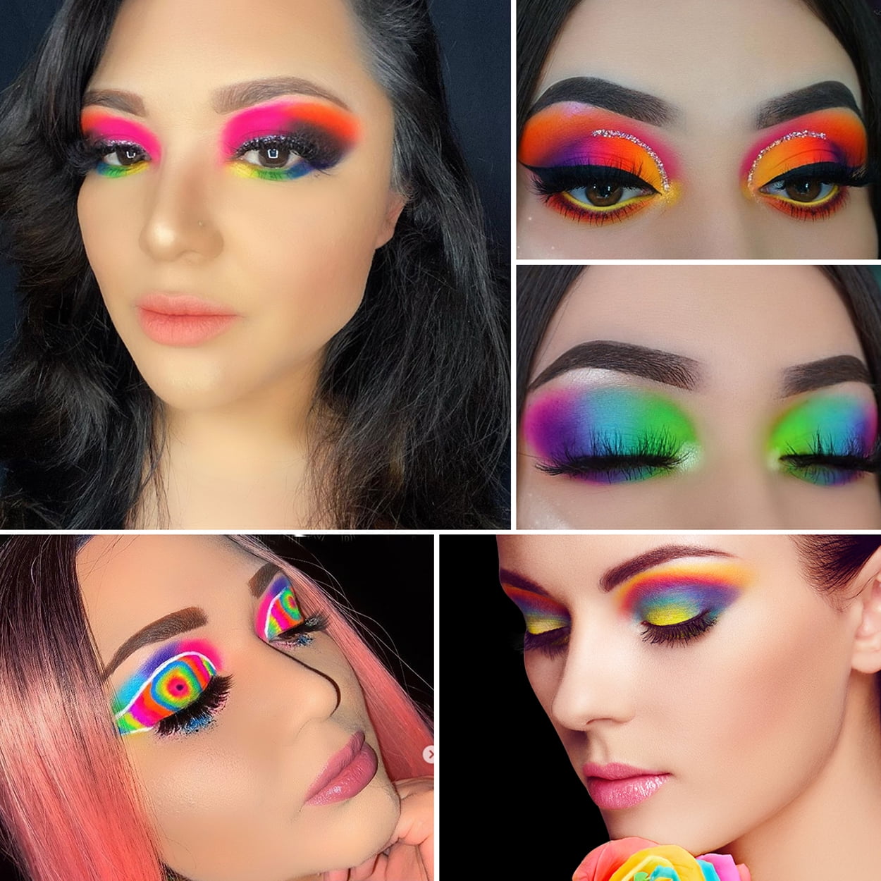 Rainbow Eye Makeup Designs