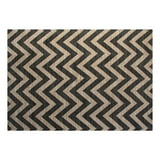 Chesapeake Jute/Cotton Printed Grey Chevron Area Rug (5'x7') - Walmart.com