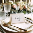 Elegant Gold Foil Wedding Place Cards - 100 Blank Tent-Style Name Cards ...