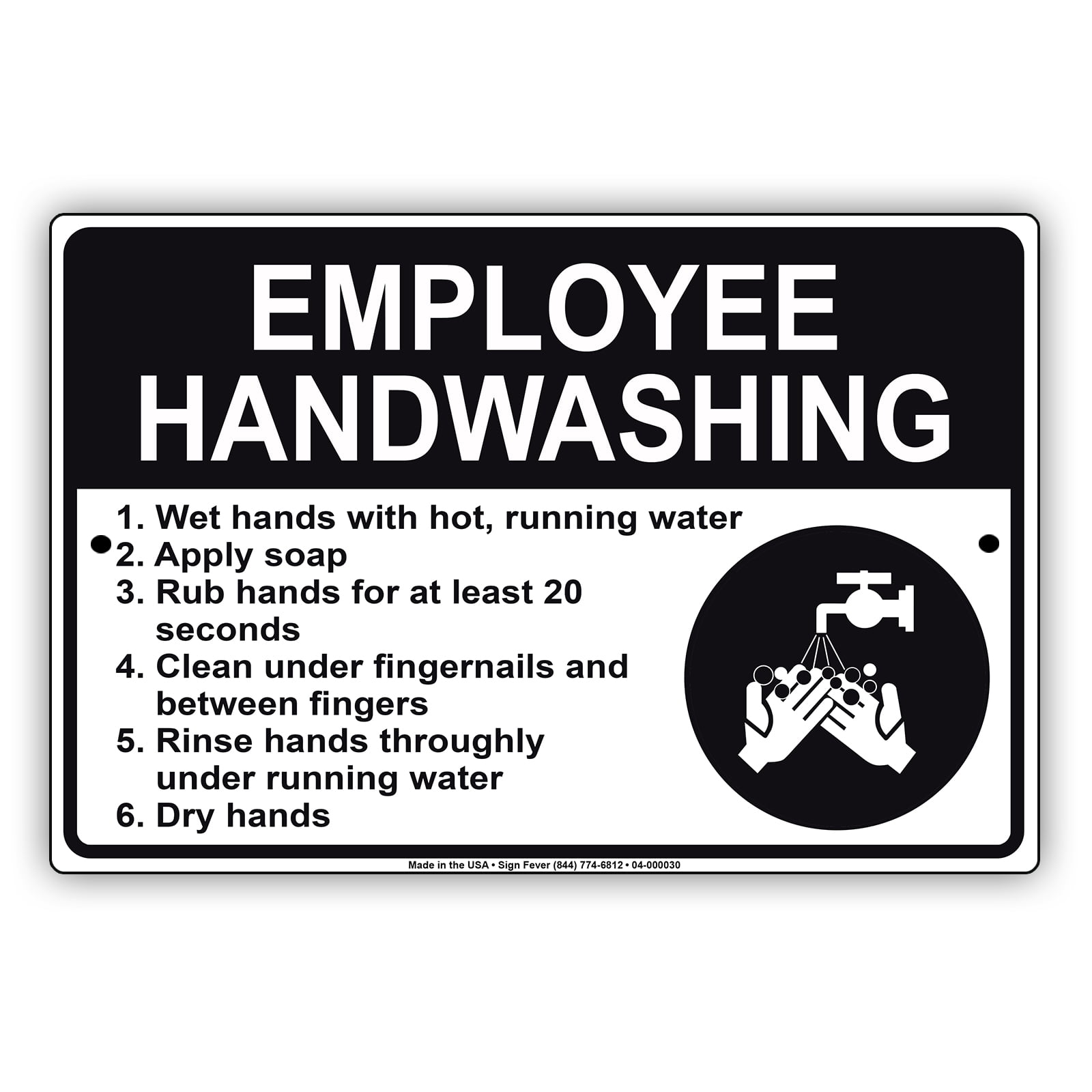 Employee Hand Wash Sign