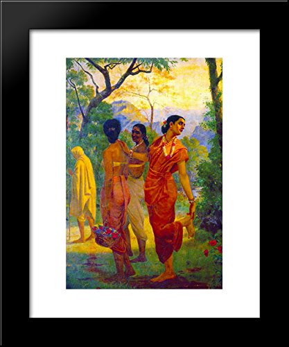Shakuntala looking back to glimpse Dushyanta 20x24 Framed Art Print by ...
