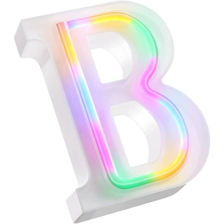 Colorful LED Marquee Letter Lights, 26 Alphabet Neon Sign Number Lights ...
