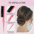 Pink Hair Styling 3-Piece Brush Set with Slick Back, Edge Control & Rat ...