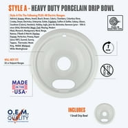 Range Kleen White Porcelain Small Drip Bowl, Style "B". - Walmart.com