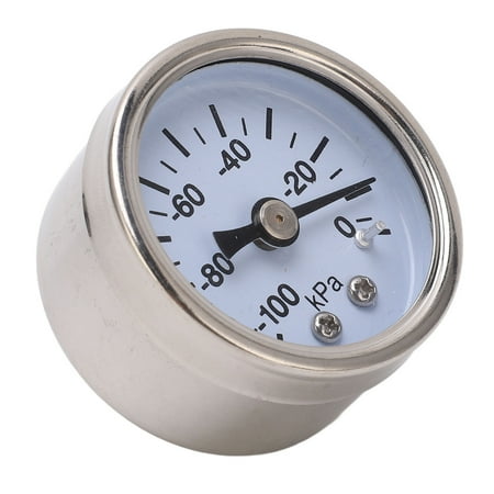 Vacuum Pressure Gauge, Stainless Steel Case Clear Thread Dial Liquid ...