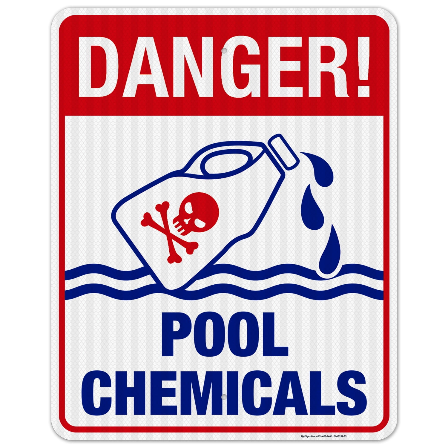 Pool Chemicals Sign, Pool Sign, - Walmart.com