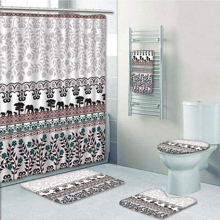 EREHome Vintage Elephants Floral Safari Border Banner Ribbon Pastel 5 ...