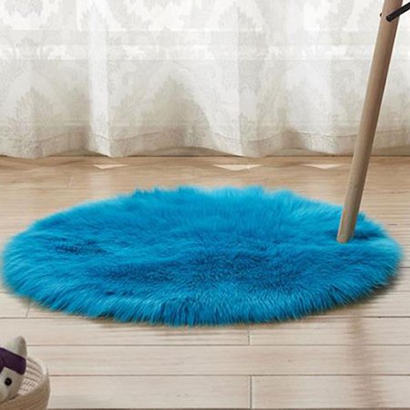 Circle Round Shaggy Rug Living Room Bedroom Carpet Floor Fluffy Mat ...