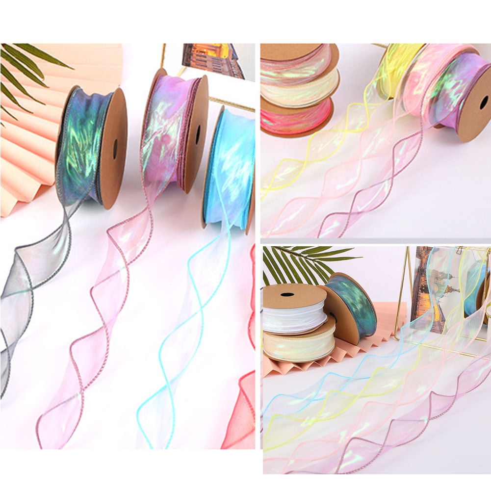 Zhaomeidaxi 1 Sheer Chiffon Ribbon, Organza Sheer Satin Ribbon Packing ...