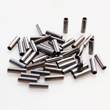 Copper Double Crimping Sleeve 50pcs Loop Barrel Crimp Sleeve Fishing ...