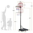 Height Adjustable Youth Kid Portable Basketball Hoop System w/ Wheels ...