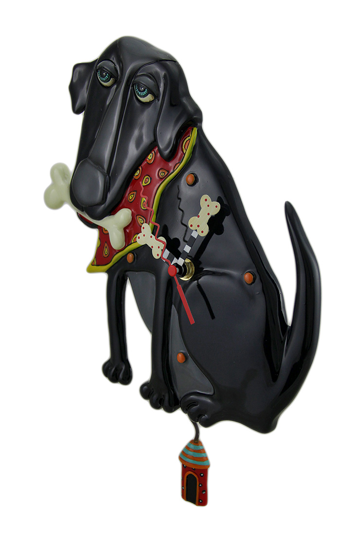 Allen Designs Parker the Dog Black Pendulum Wall Clock 13 in. | Walmart ...