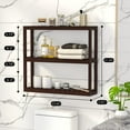 Bambloom Bathroom Shelf,3-Tier Bamboo Storage Rack Over Toilet,Brown ...