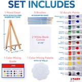 J MARK Professional Artist Painting Kit for Adults, Includes Acrylic ...