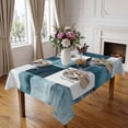Abstract Bronze Color Block Table Cloth 52x70in, Waterproof Rectangle ...
