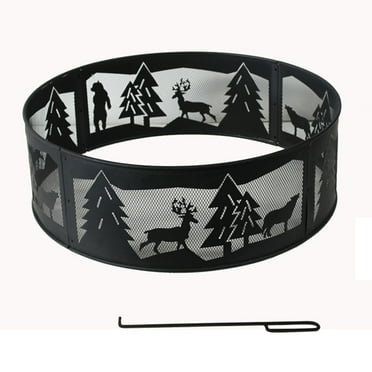 36" Round Steel Fire Ring, by Pleasant Hearth - Walmart.com