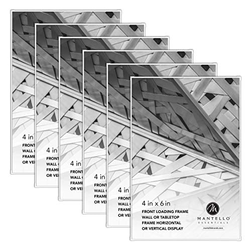 Mantello Picture Frame Front Loading Picture Frame Set White 4x6-inch 6 ...