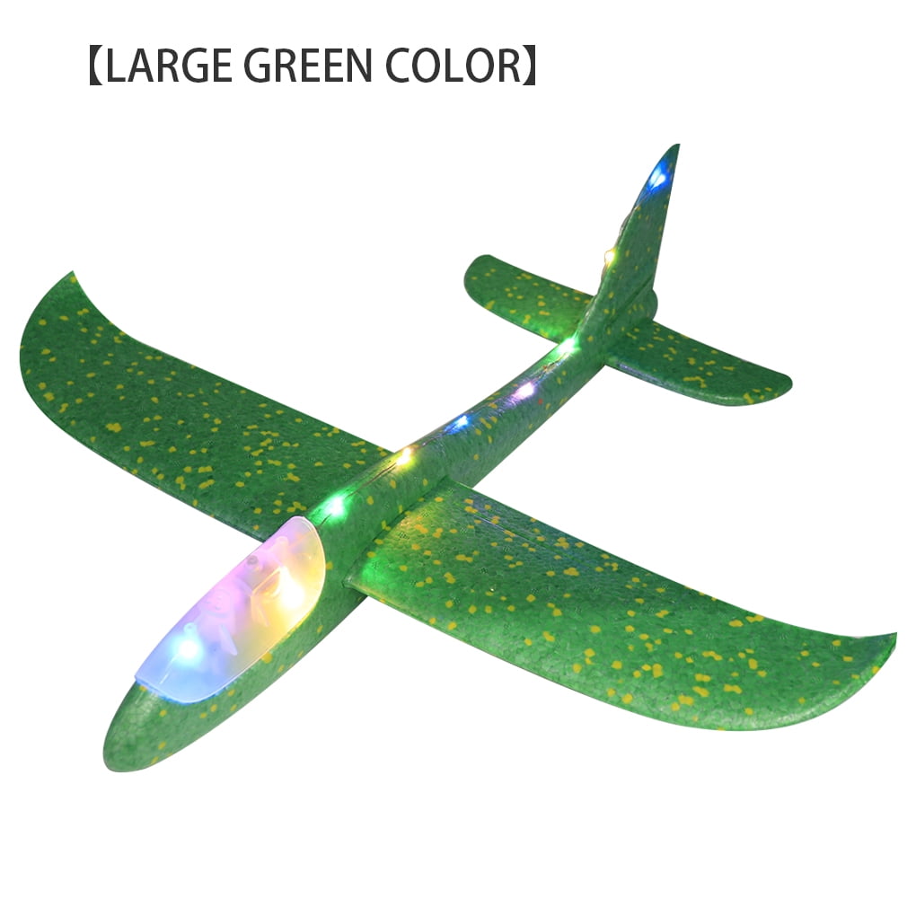 DALX Throwing Airplane Children Toy Gliding Aircraft Model Night Light ...