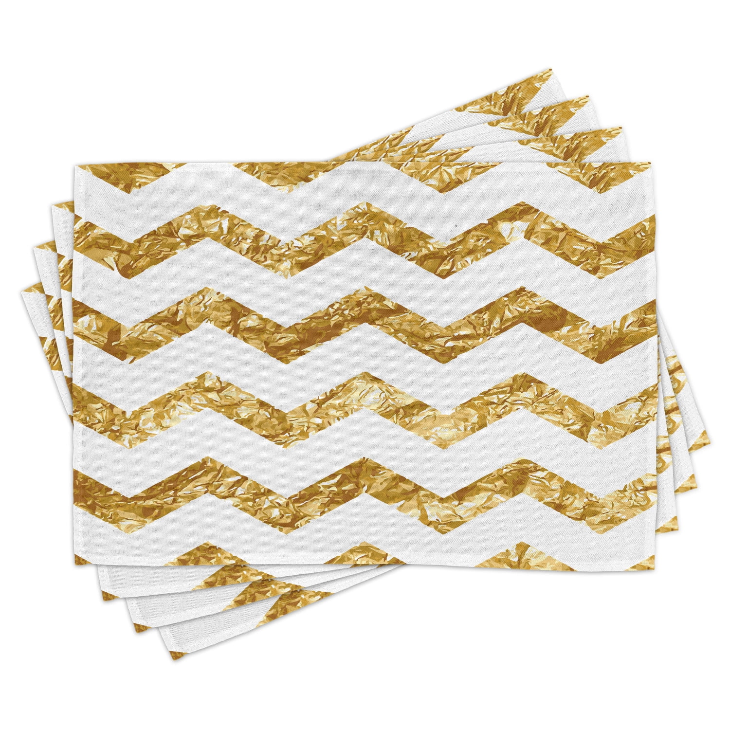 Ambesonne Chevron Place Mats Set of 4, Zigzag Pattern Modern, Standard ...