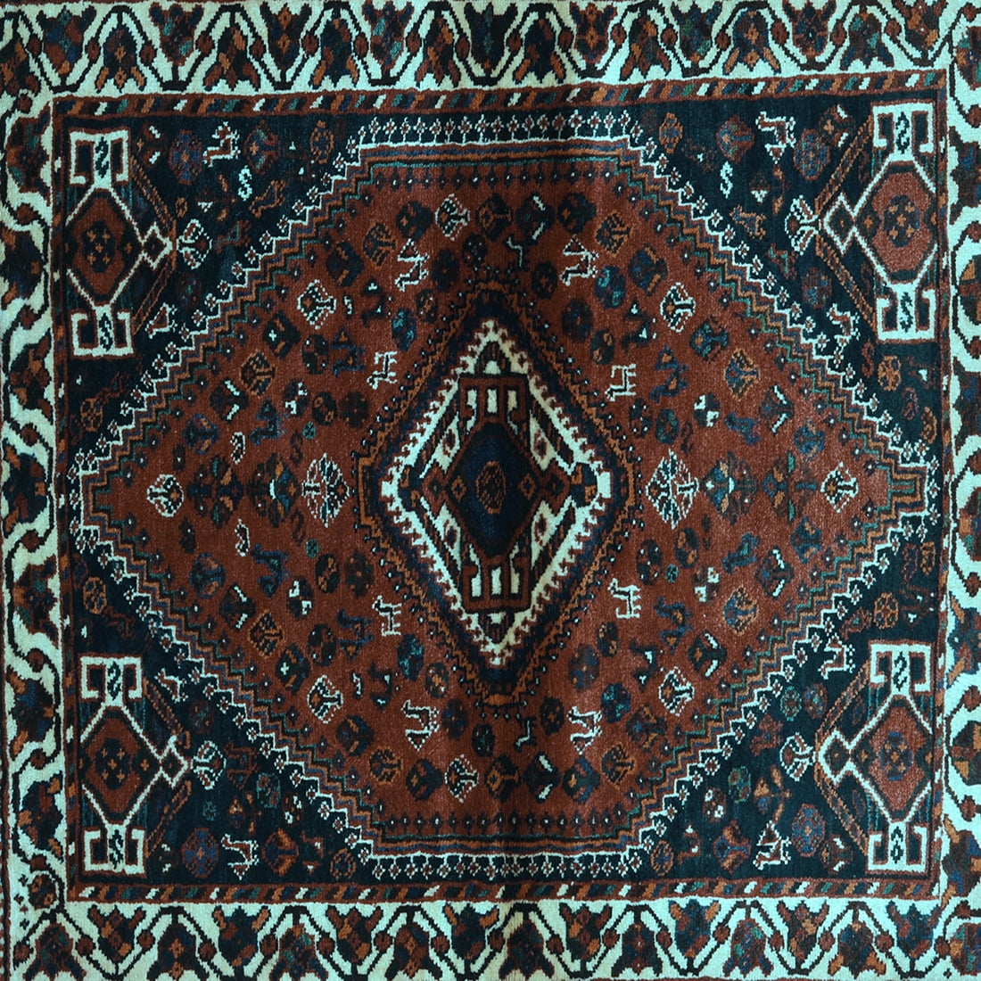 Ahgly Company Indoor Square Persian Light Blue Traditional Area Rugs, 6 ...
