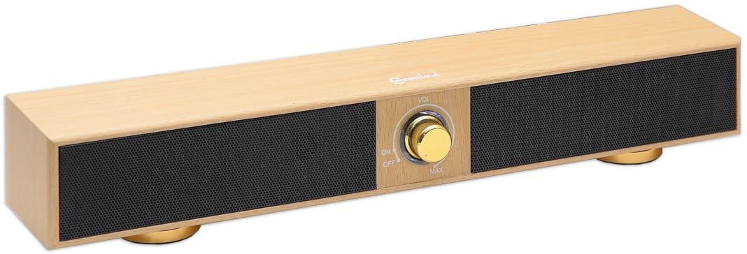 Syba CL-SPK20151 17-Inch USB Powered Sound Bar Speaker, Wood Grain ...