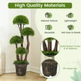 Topbuy 3ft Indoor & Outdoor Artificial Cedar Topiary Tree, Rattan Trunk ...