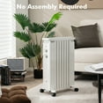 Costway 1500W Oil-Filled Room Thermostat Radiator Heater w/ Humidifier ...