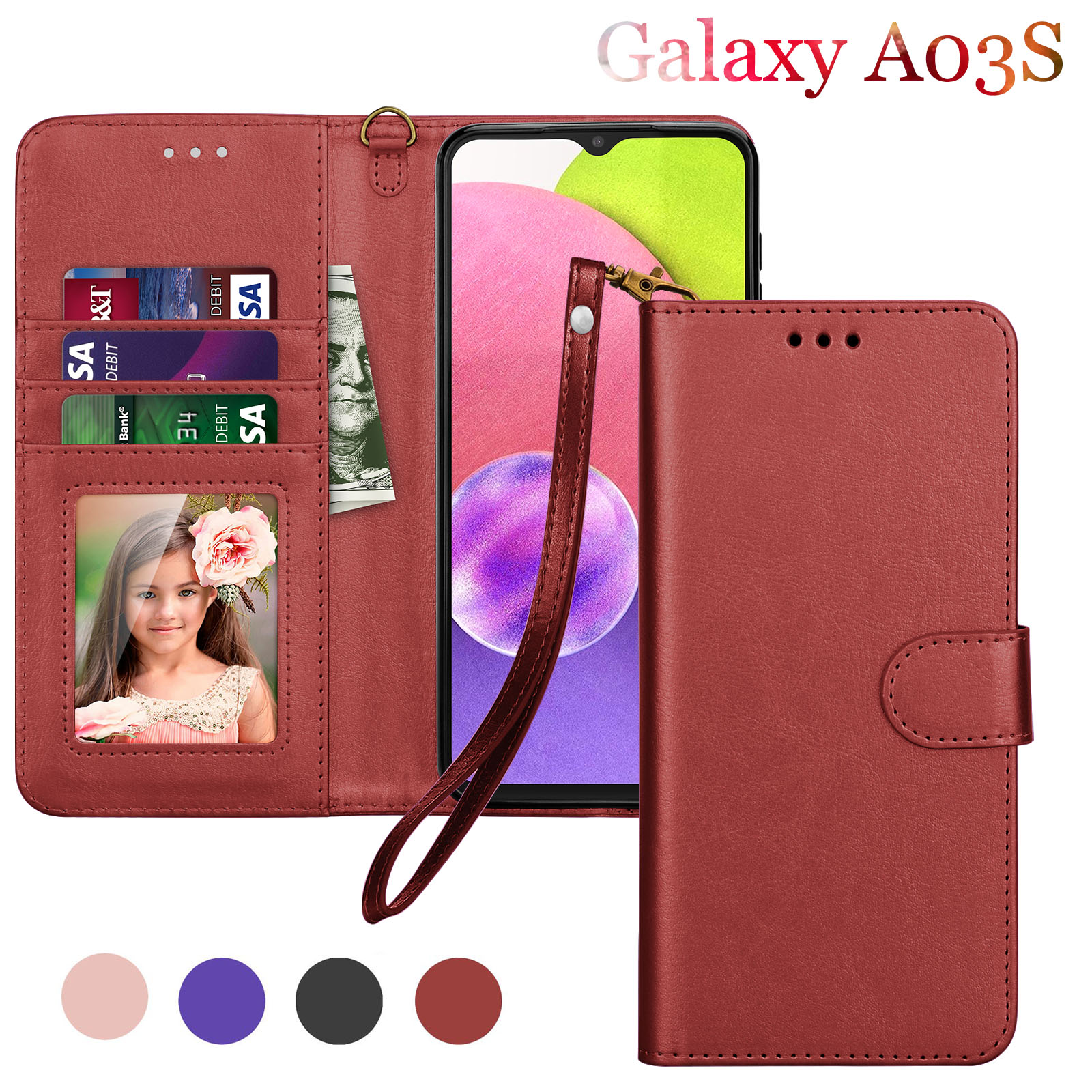 Takfox For Galaxy A03S Wallet Case,With RFID Blocking Leather Credit ...