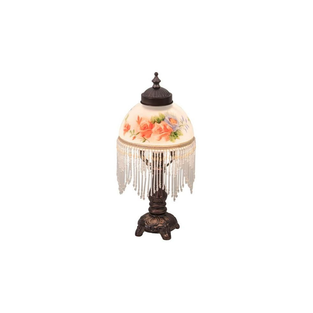 Meyda Tiffany - 16578 - One Light Mini Lamp - Rose Bouquet - Mahogany ...