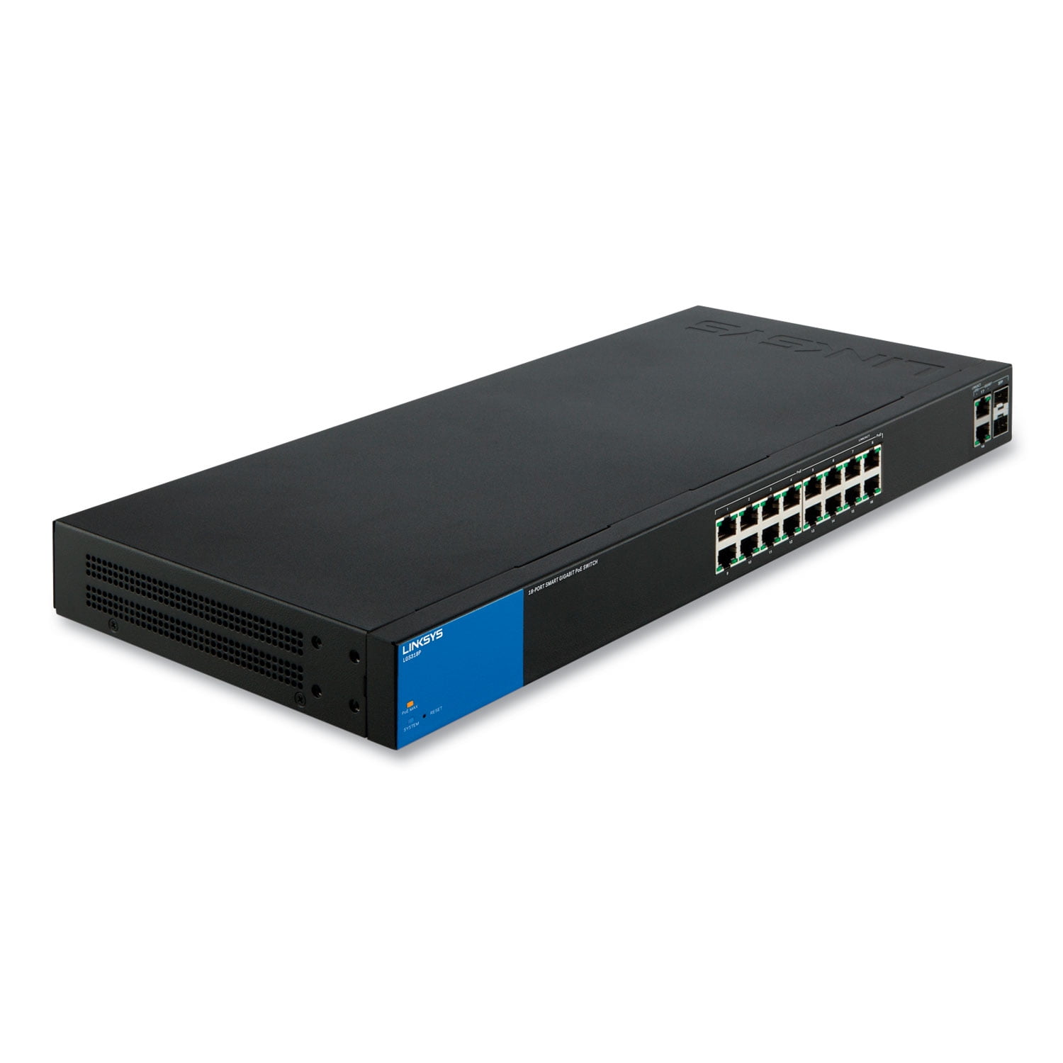 Linksys Business LGS318P 16-Port Gigabit PoE+ (125W) Smart Managed ...