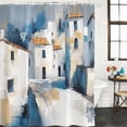 66x72 Inch Shower Curtains for Bathroom, Farmhouse Village Fabric Bath ...