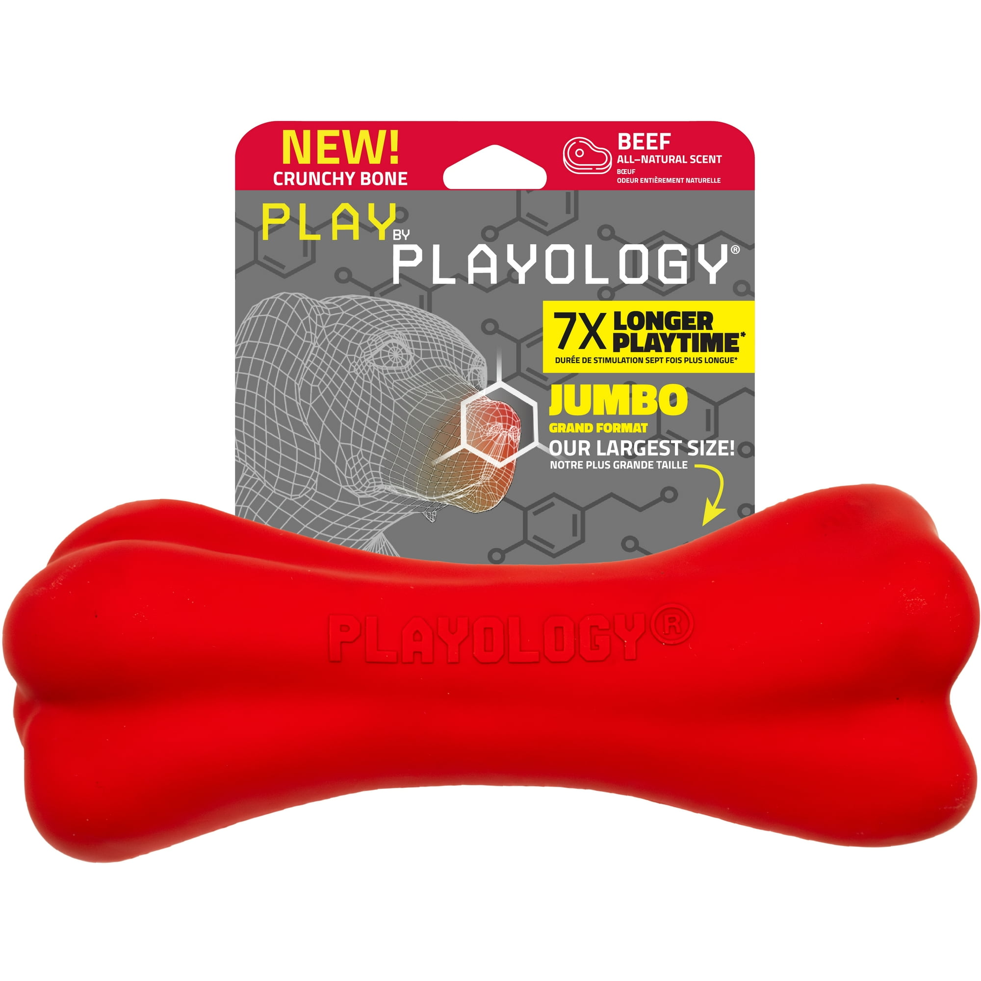 Click here for Playology Jumbo Crunchy Bone - Beef Scented Dog To... prices