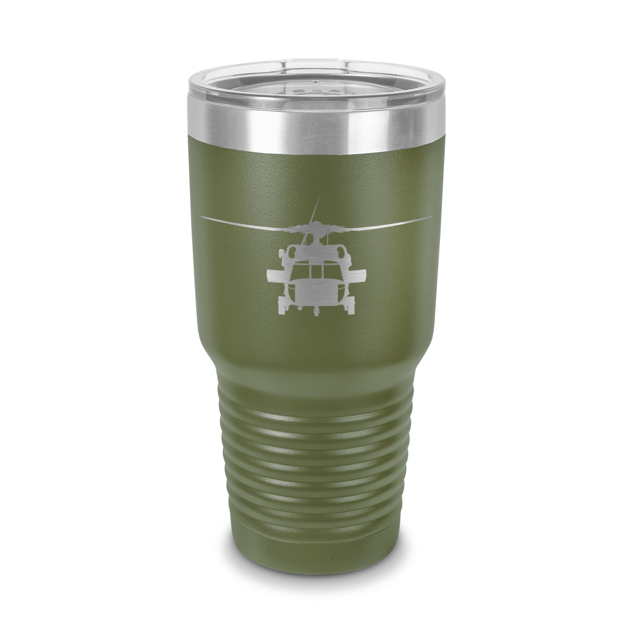Mh 60s Knighthawk Tumbler 30 Oz Laser Engraved W Clear Lid Polar