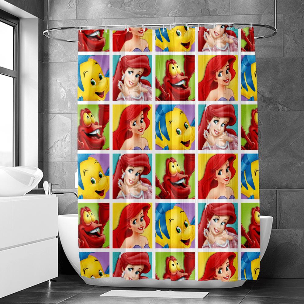 Ariel Shower Curtain Distinctive Washable Painting Bath Curtain for ...