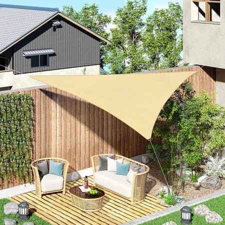 PureFit Triangle Sun Shade Sails for Patio 8 x 8 x 8 ft Beige | Walmart ...