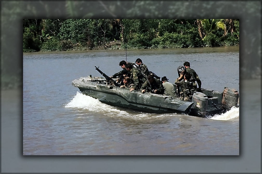24"x36" Gallery Poster, US Navy Seal Team One move down the Bassac ...