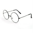 Zhaomeidaxi Metal Frame Round Glasses Oversized Clear Lens Glasses ...