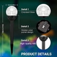 10 Pcs Solar Color-Changing Garden Lights, Glass Sphere Design IP44 ...