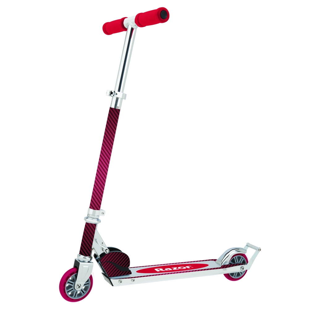 Skin Decal Wrap for Razor A3 Kick Scooter sticker Pink Carbon Fiber ...