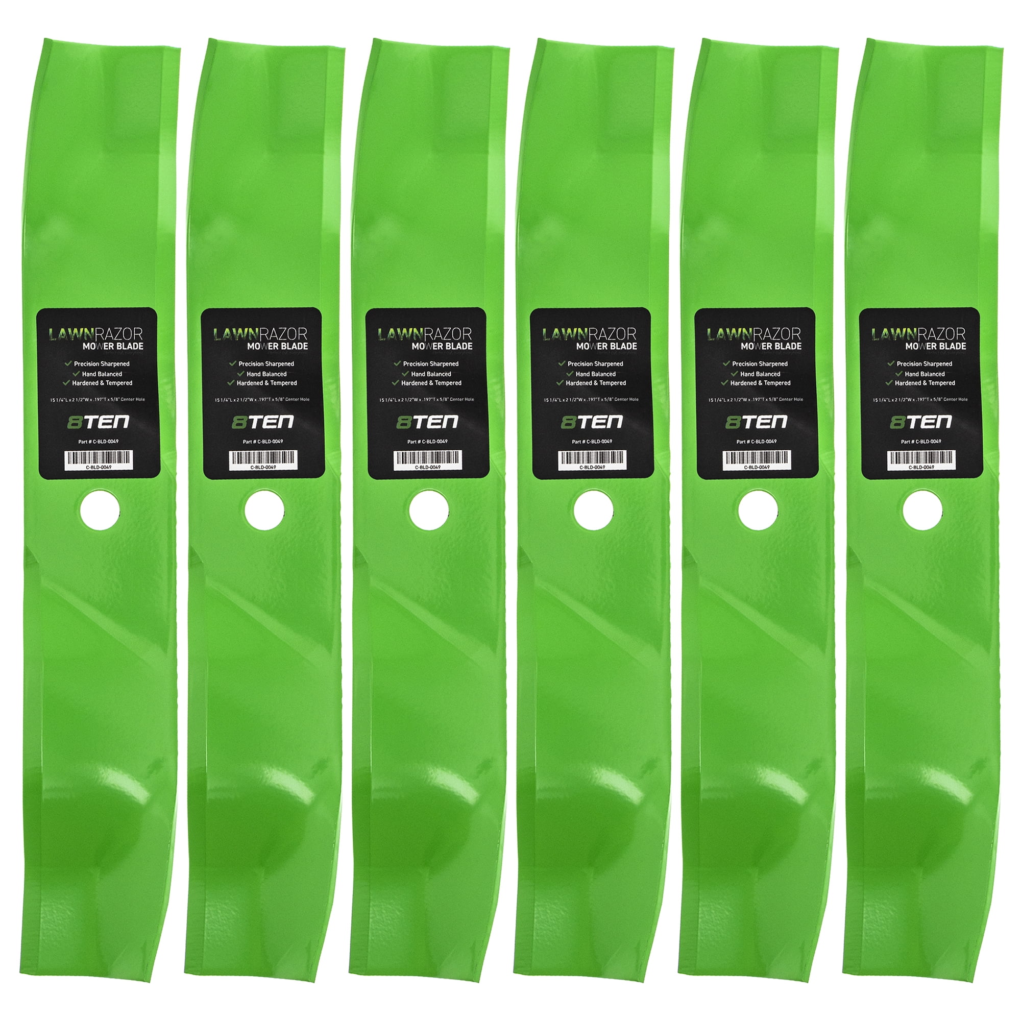 LawnRAZOR Mulching Blade 44 inch for Exmark Lazer Z 1-653102 6 Pack 810 ...