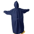 Yuncity Boys Girls Raincoat Children With School Bag Hood Solid Color Long Waterproof Rain ...