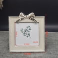 4x4 Silver Bow Metal Picture Frame Decor Ornate Antique Enamel Photo ...