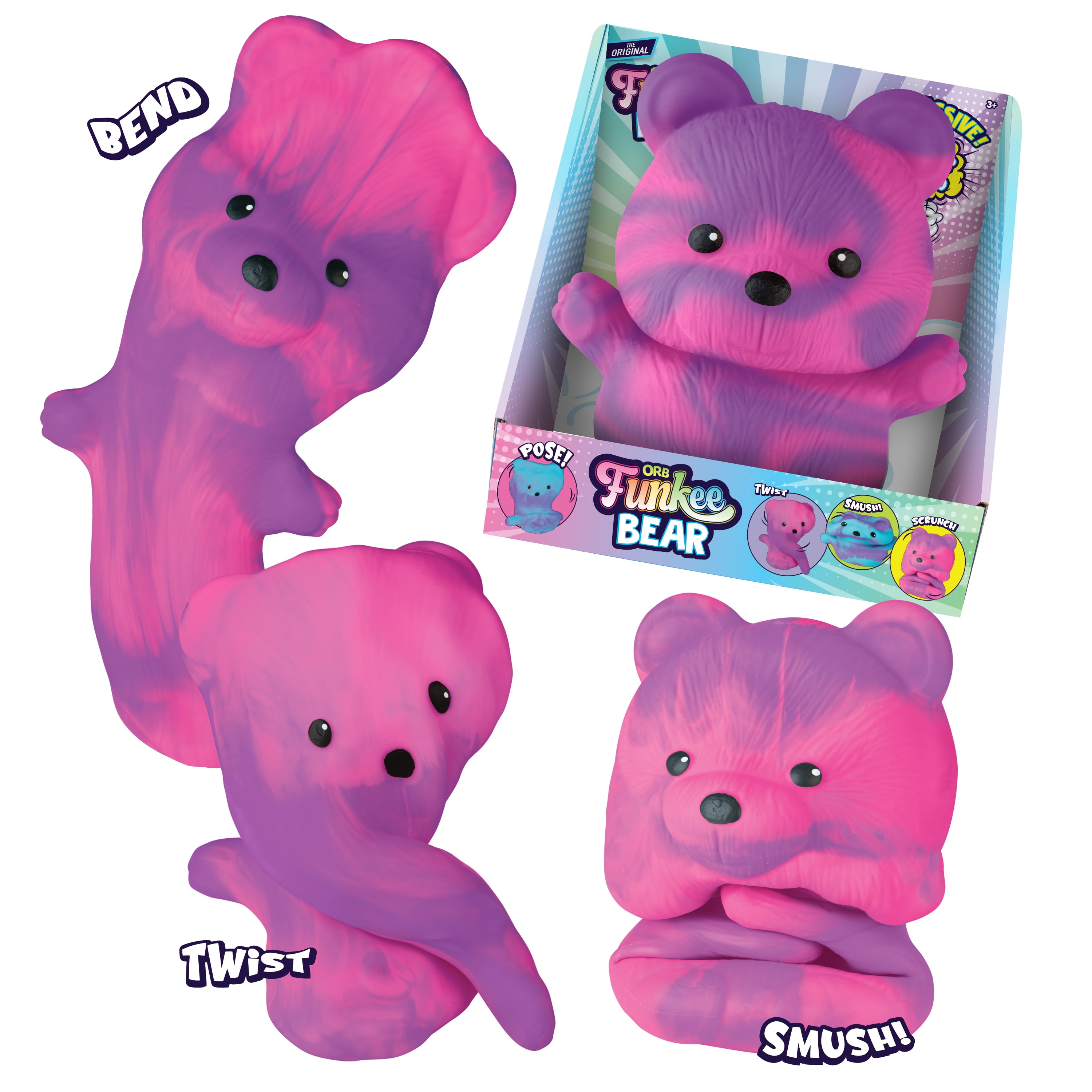 LIMITED EDITION ORB Funkee Animalz Bear JUMBO (Pink/Purple LIMITED EDITION ORB Funkee Animalz Bear JUMBO (Pink/Purple