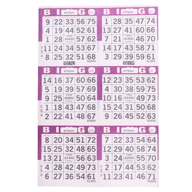 Disposable Bingo Cards