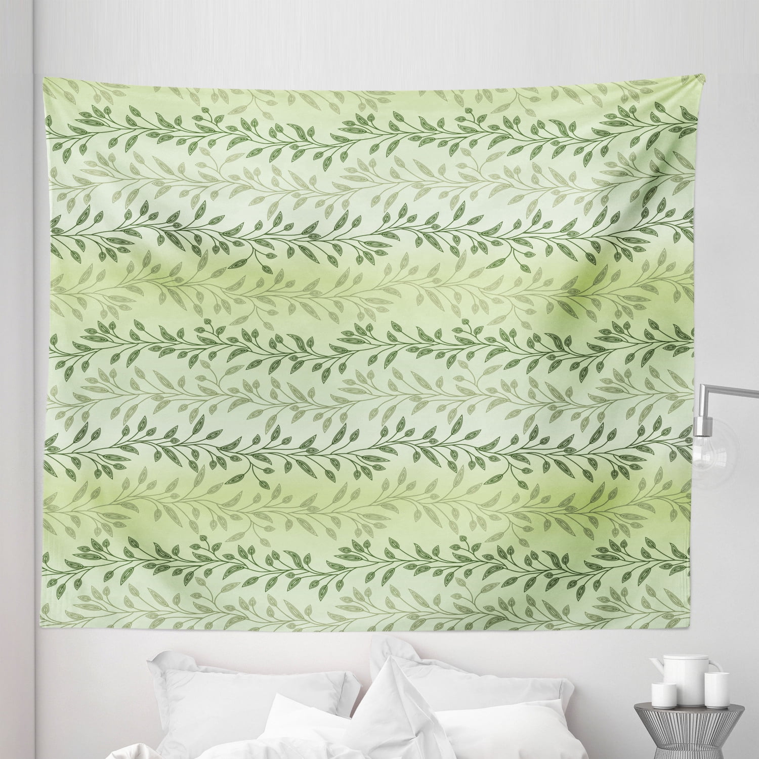 Leaves Tapestry, Foliage Leaves Pattern with Venetian Inspirations ...