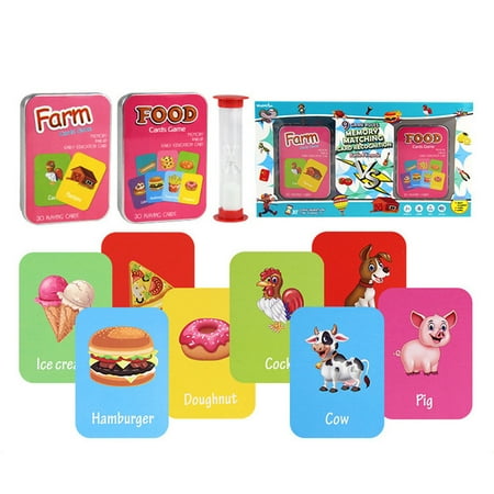 Ourlova Early Childhood Memory Matching Learning Toys Animals Fruit ...